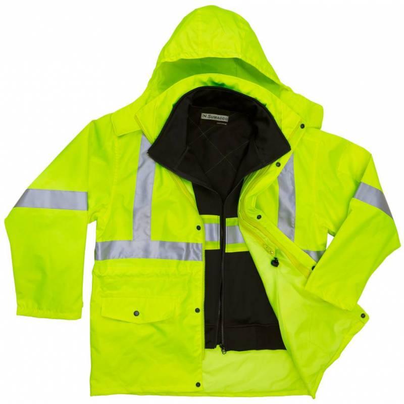 Custom Sumaggo High Visibility 3 in 1 Parka Jacket with Poly Cotton ...