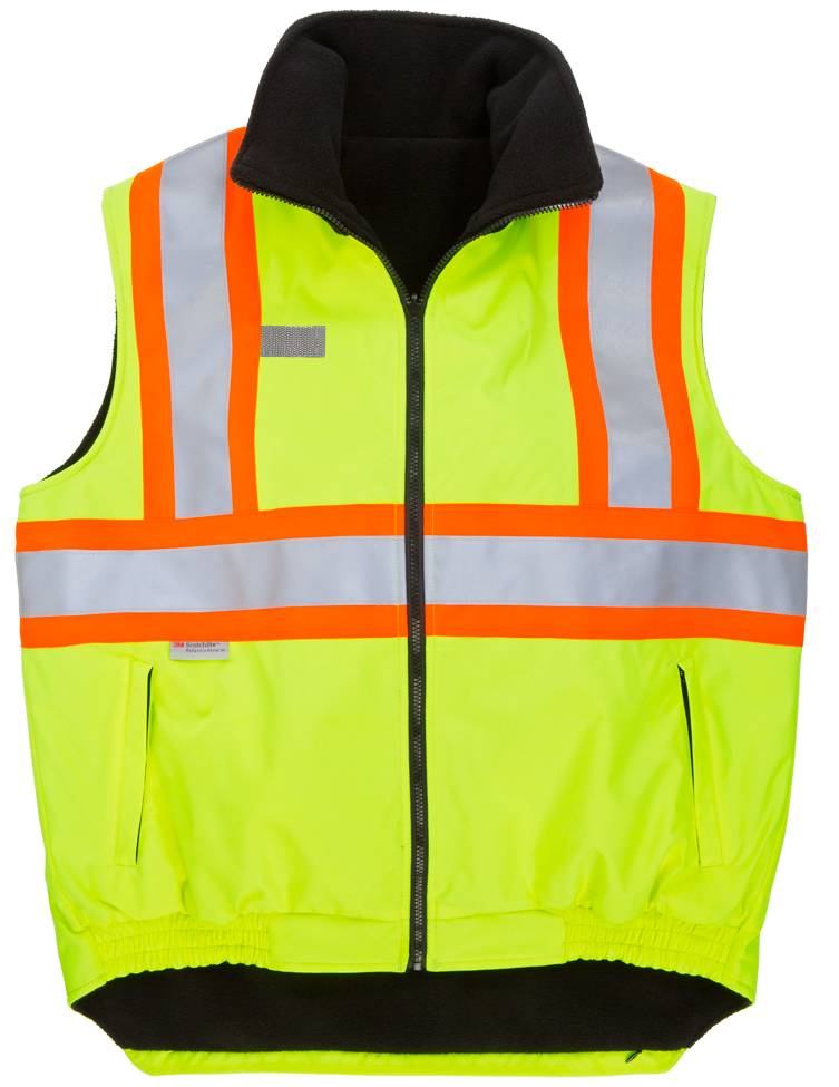 Custom Sumaggo High Visibility Reversible Fleece Lined Vest - Coastal Reign