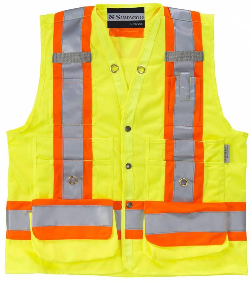 Custom Sumaggo High Visibility Surveyor Vest - Coastal Reign