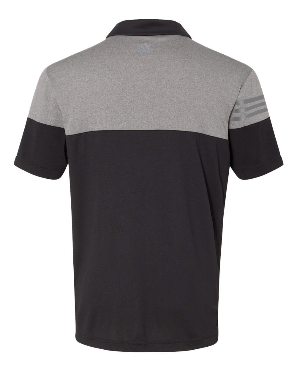 Custom Adidas Heathered 3 Stripes Colorblock Sport Shirt - Coastal Reign